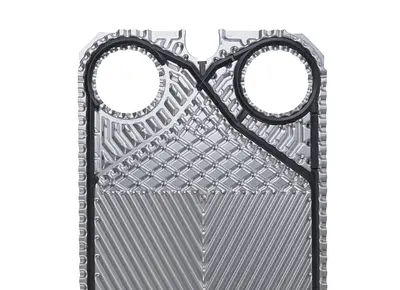 304/0.4/L Channel plate with NBR-P Glued gasket, 4 holed - Plate Heat ...