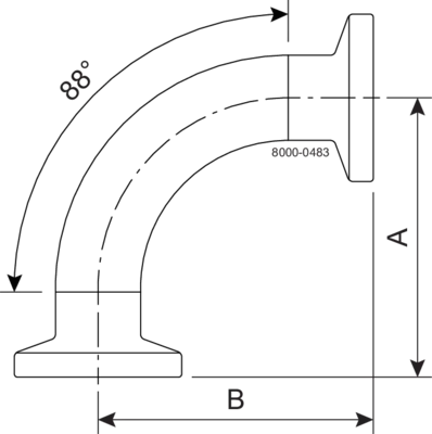 B288CMP-3/4-316L-PL - UltraPure fittings Tri-Clover BPE - Alfa Laval US
