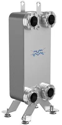 Fusion-bonded plate heat exchanger AlfaNova 200 - 60 plates - Brazed ...